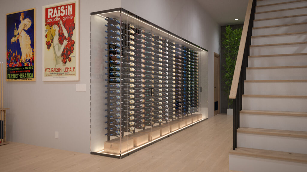 Stackable Wine Racks - 1-Sided Minimalist Wine Rack Display