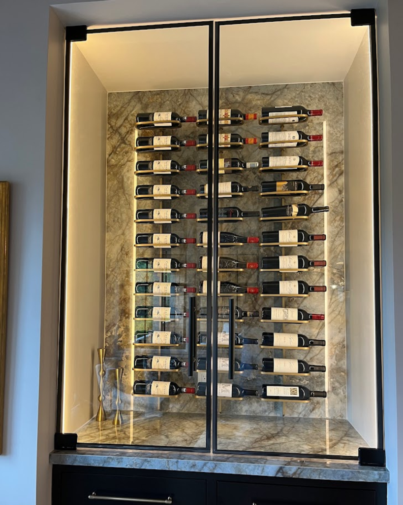Metal Wall Mounted Wine Rack: Stylish Double Deep Wine Racks