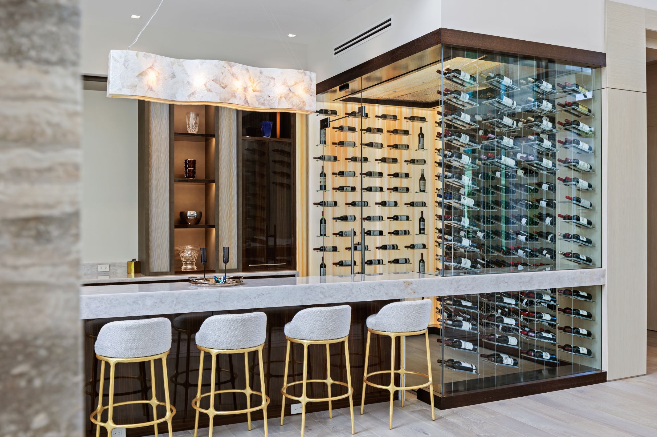 Cable Racks Wine Cellar - Floating Wine Cellar