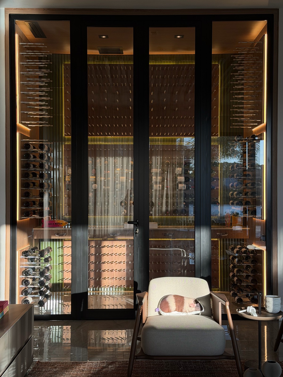 Glass Half Wall Partitions - Modern Glass Wine Enclosures
